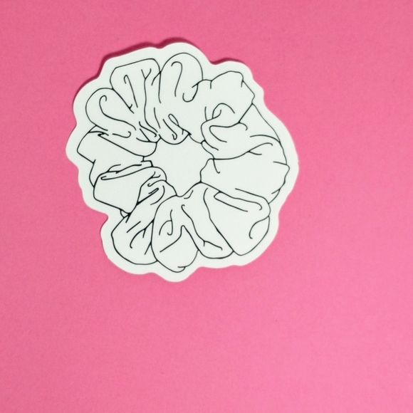 Design | 110 Aesthetic Black And White Scrunchie Outline Matte Vsco Die ...